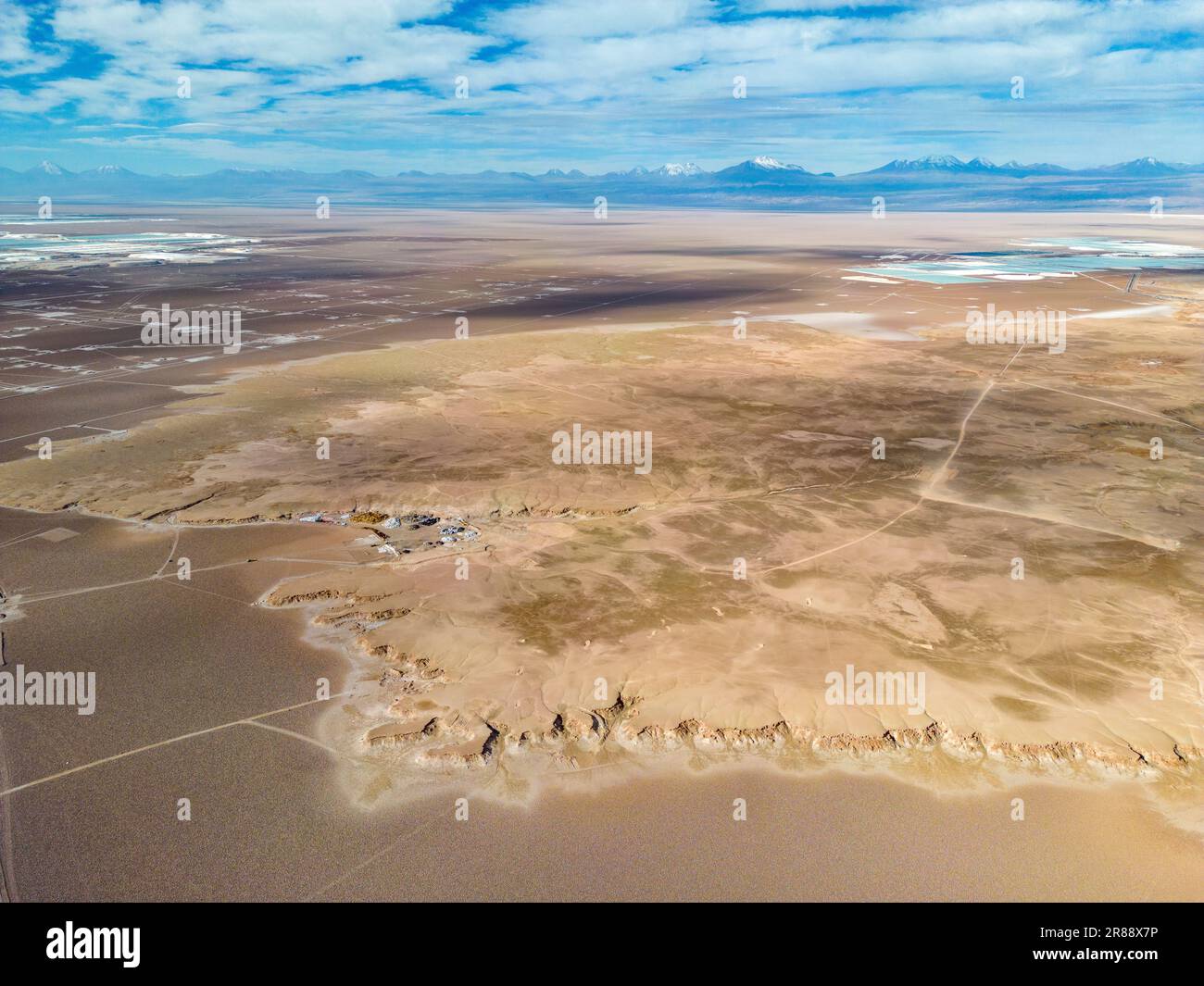 Lithium fields in the Atacama desert in Chile, South America - a ...