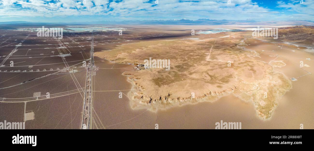 Lithium fields in the Atacama desert in Chile, South America - a ...