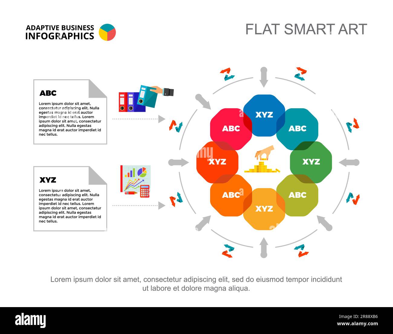 Cycle Chart Slide Template Stock Vector Image & Art - Alamy