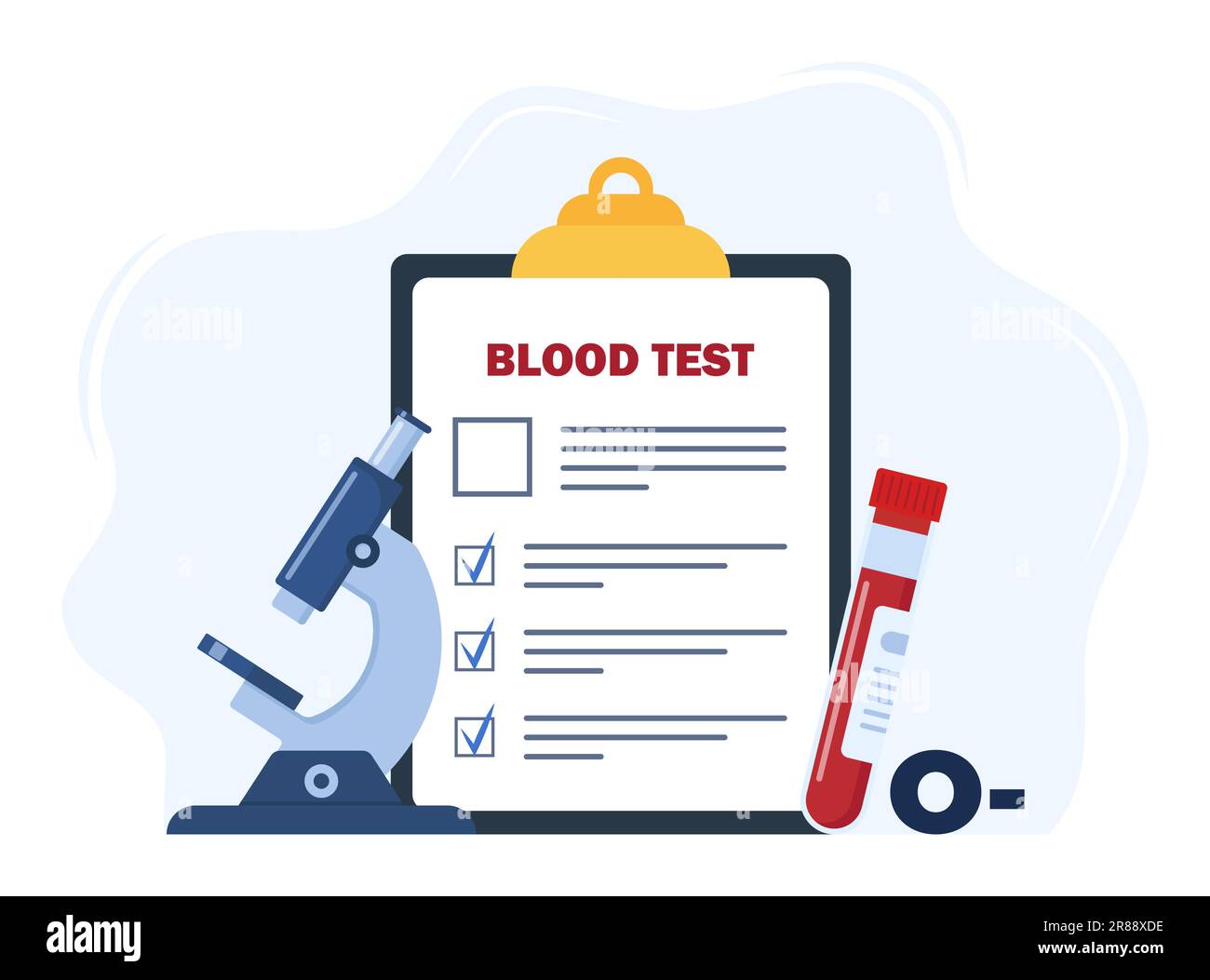 Analysis to determine the blood group. Medical blood test concept ...