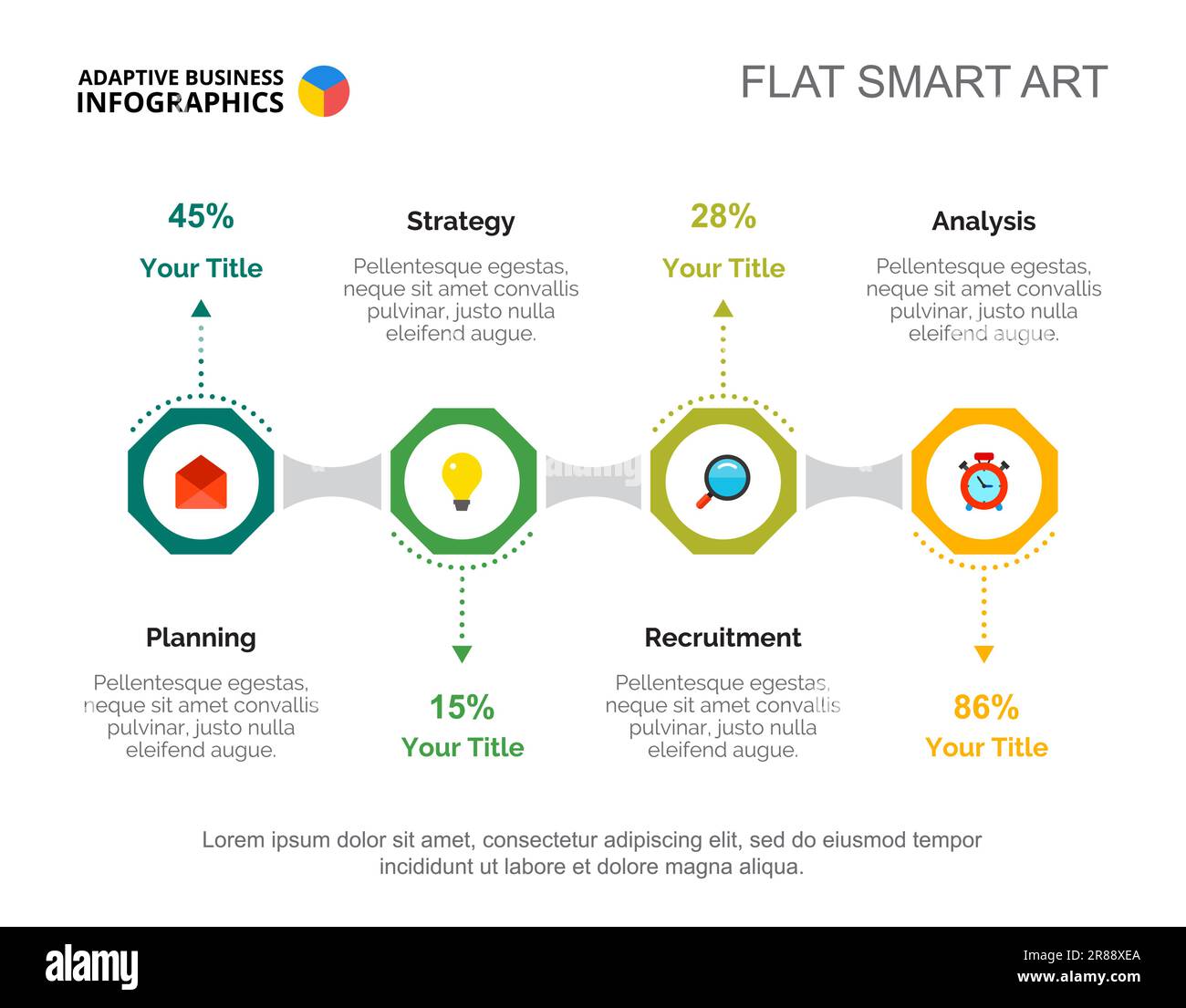 Economics Percentage Chart Slide Template Stock Vector Image & Art - Alamy