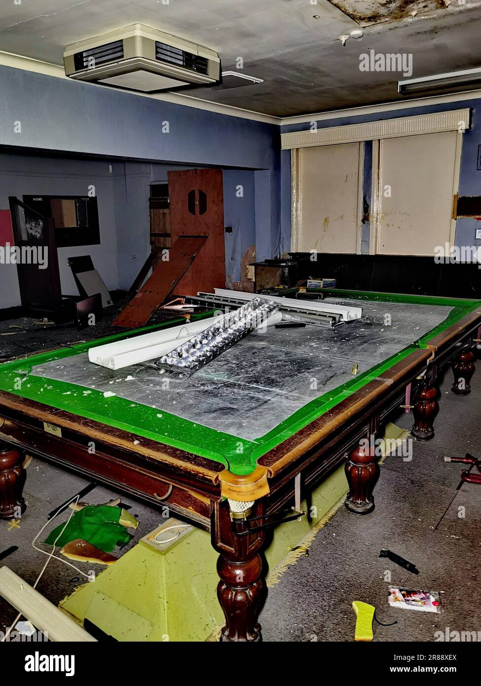 A thick layer of dust covers the pool tables SHEFFIELD, ENGLAND STEP ...