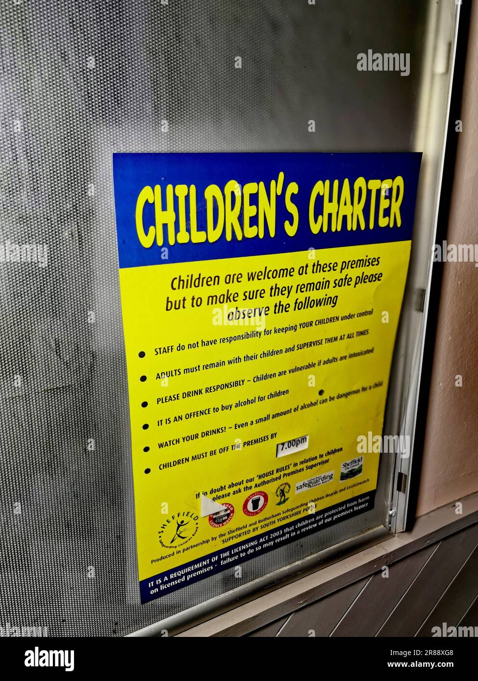 A sign informing parents of childrens rights in the property still hang ...