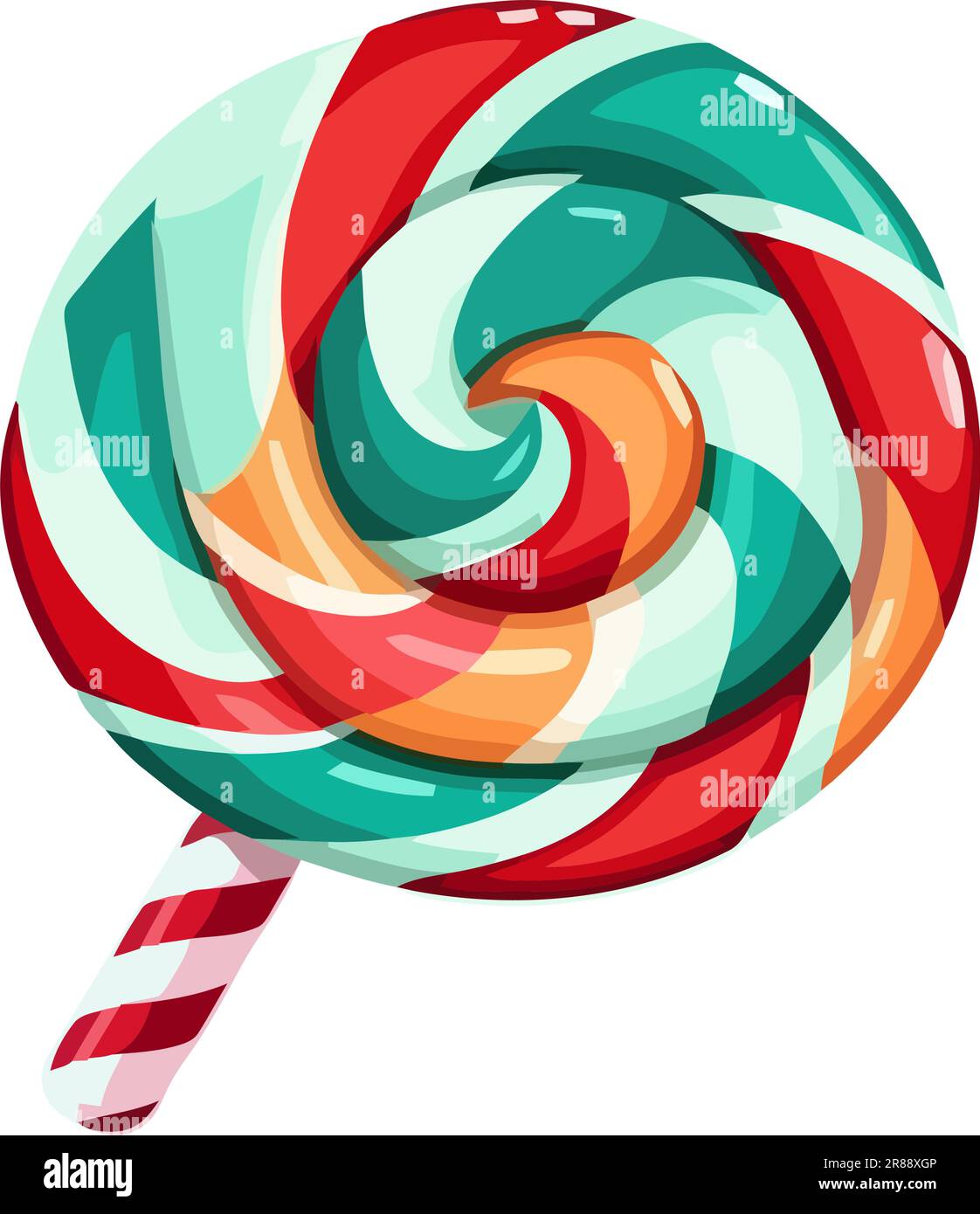 Twisted candy ball in stick Stock Vector Image & Art - Alamy