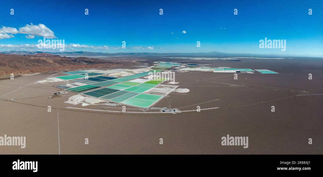Lithium fields in the Atacama desert in Chile, South America - a ...