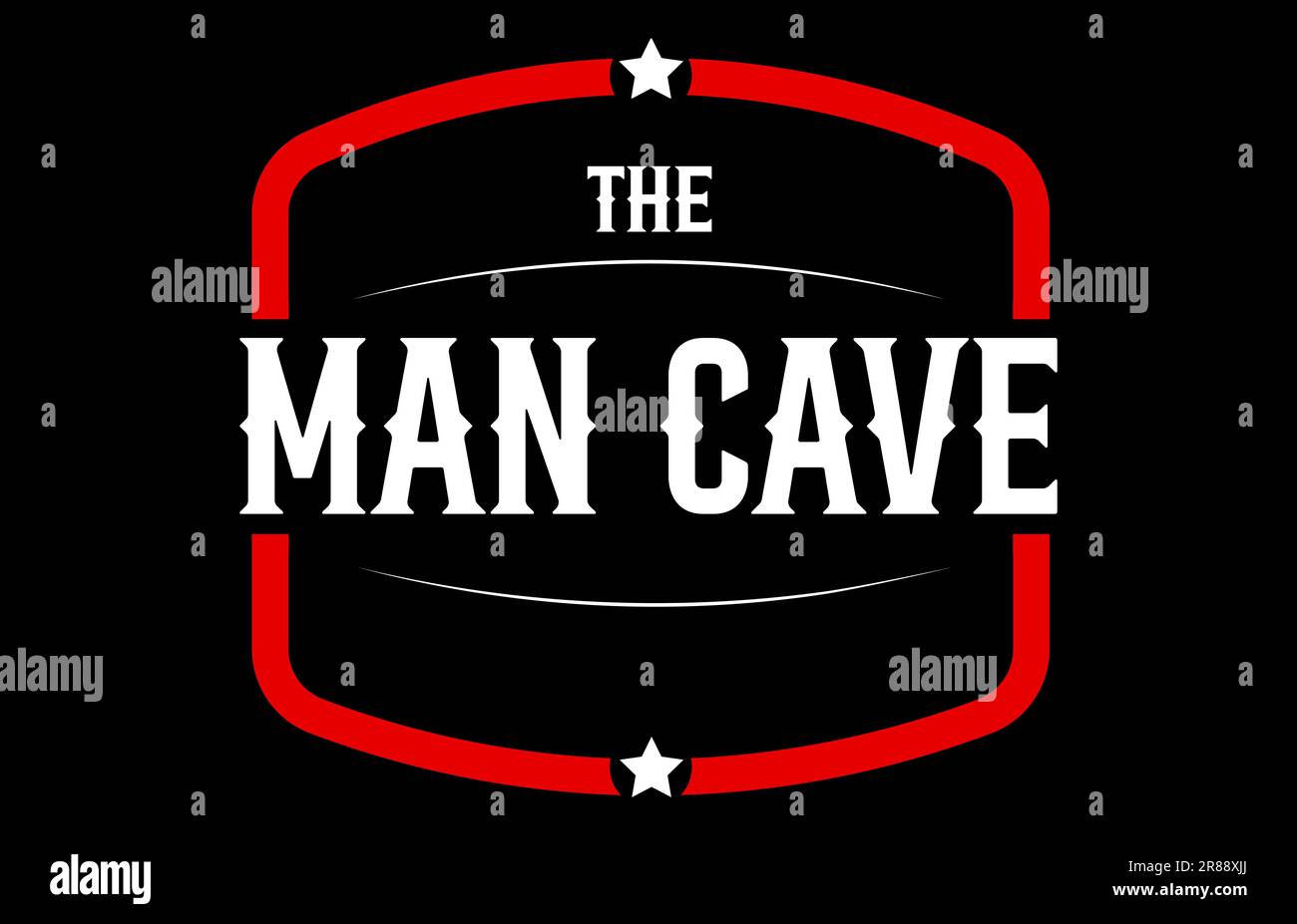 The Man Cave Sign Vector illustration Stock Photo - Alamy