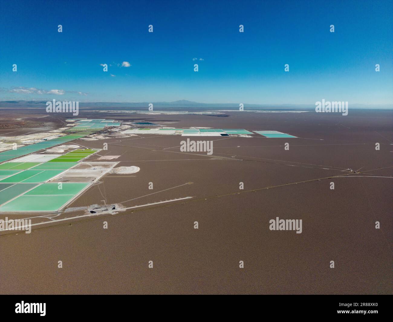 Lithium fields in the Atacama desert in Chile, South America - a ...