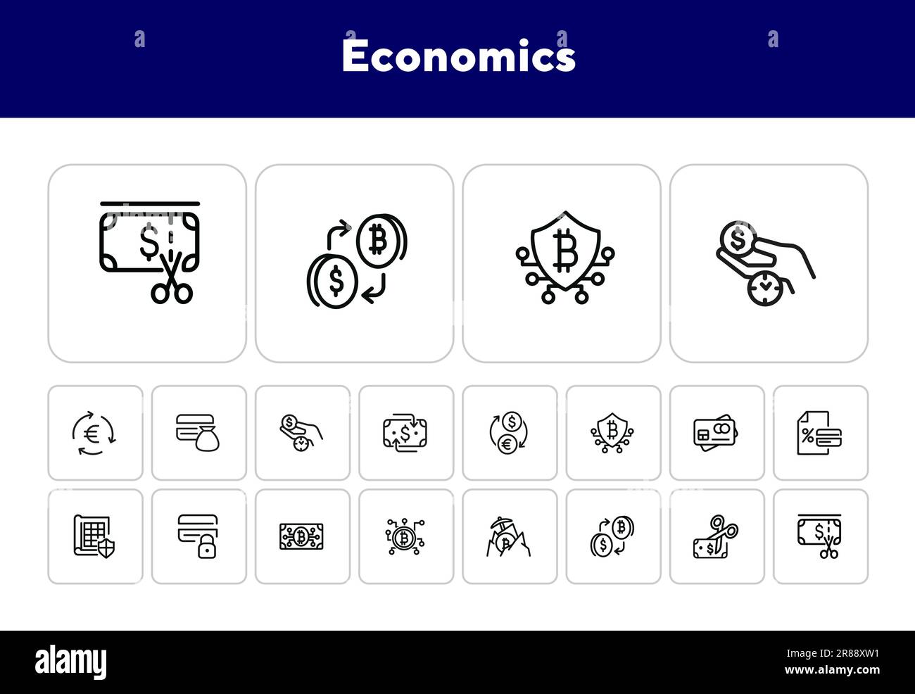 Economics line icon set Stock Vector Image & Art - Alamy