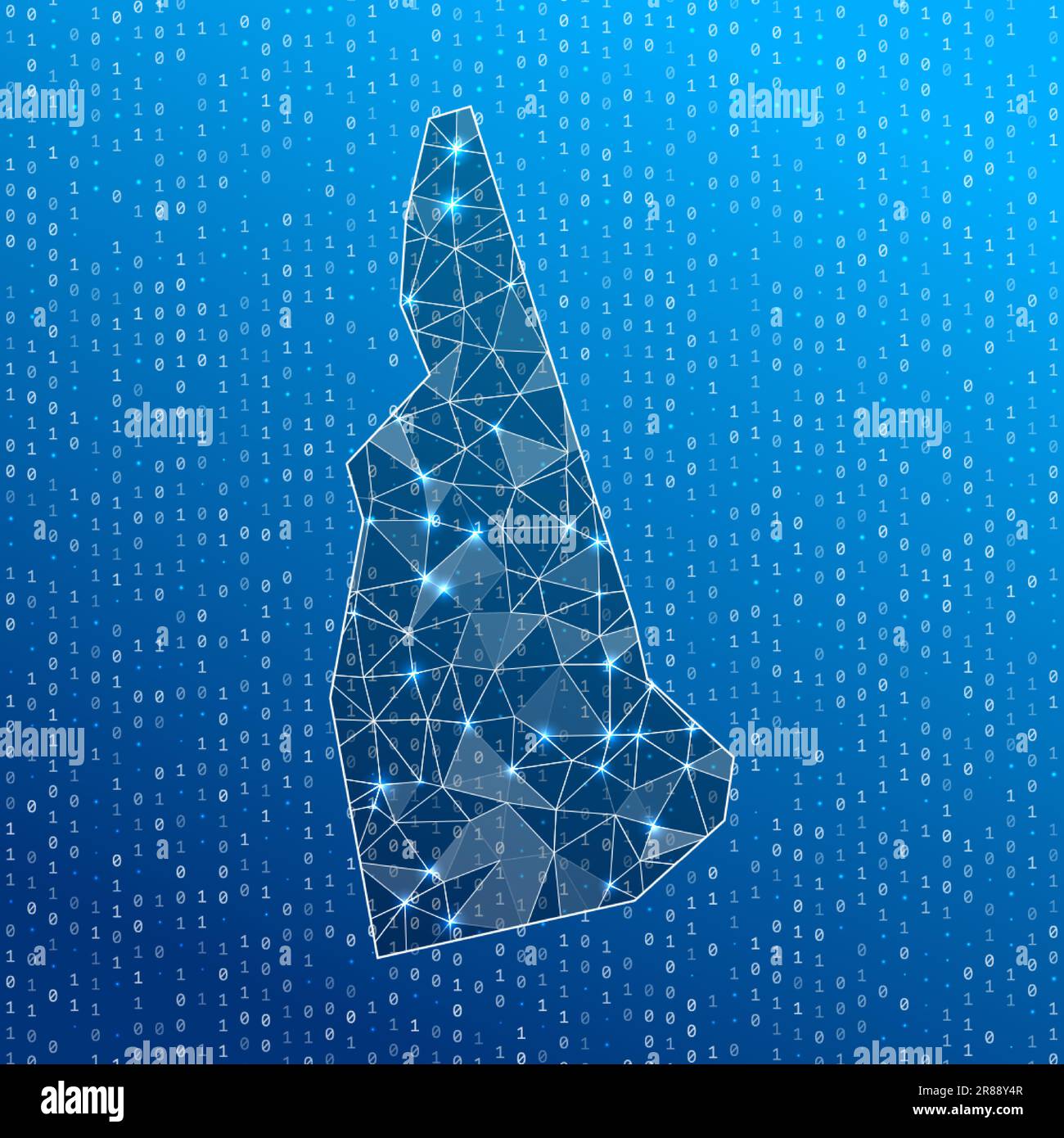 Network map of New Hampshire. US state digital connections map ...