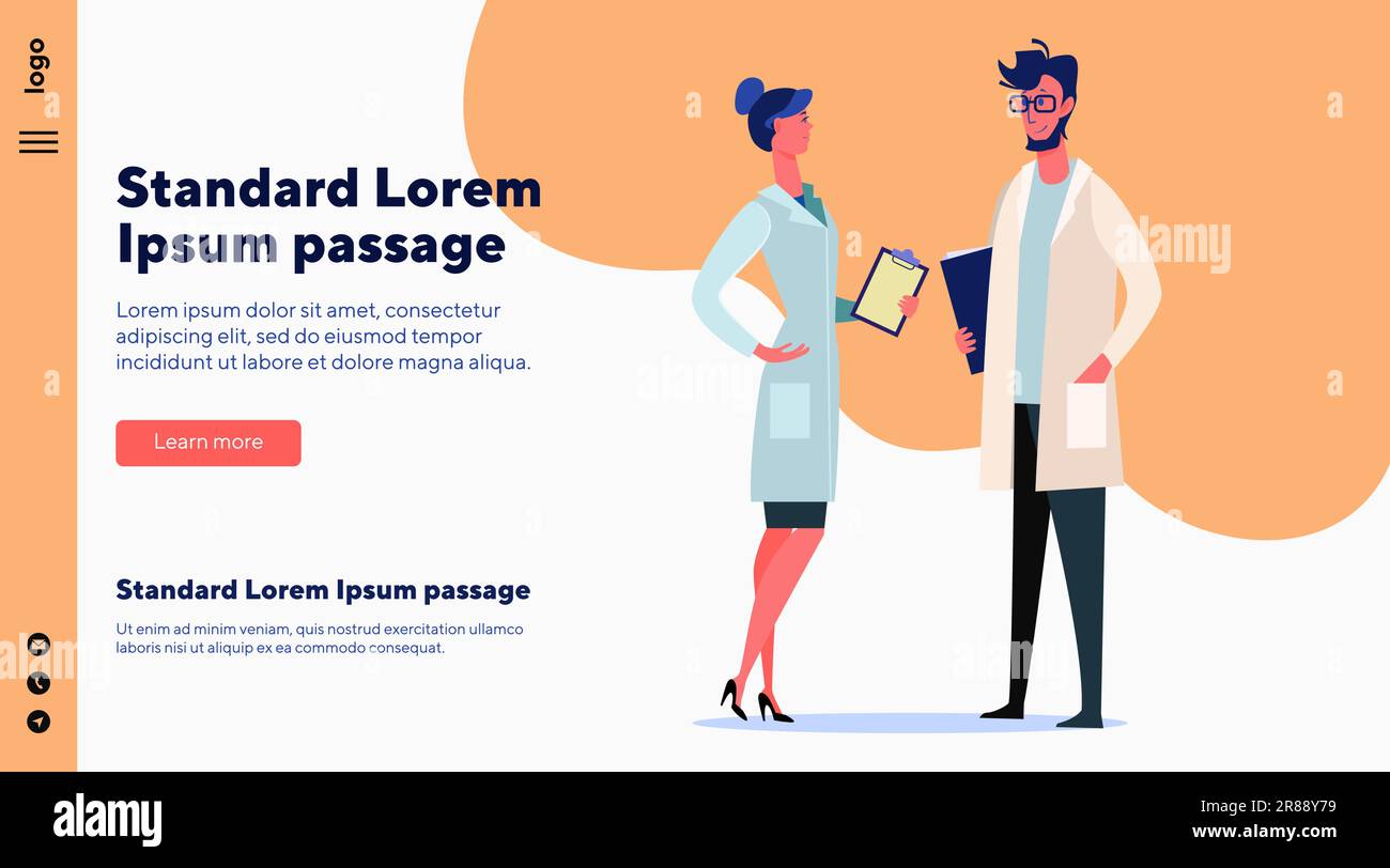 Talking hospital people on Stock Vector Images - Alamy