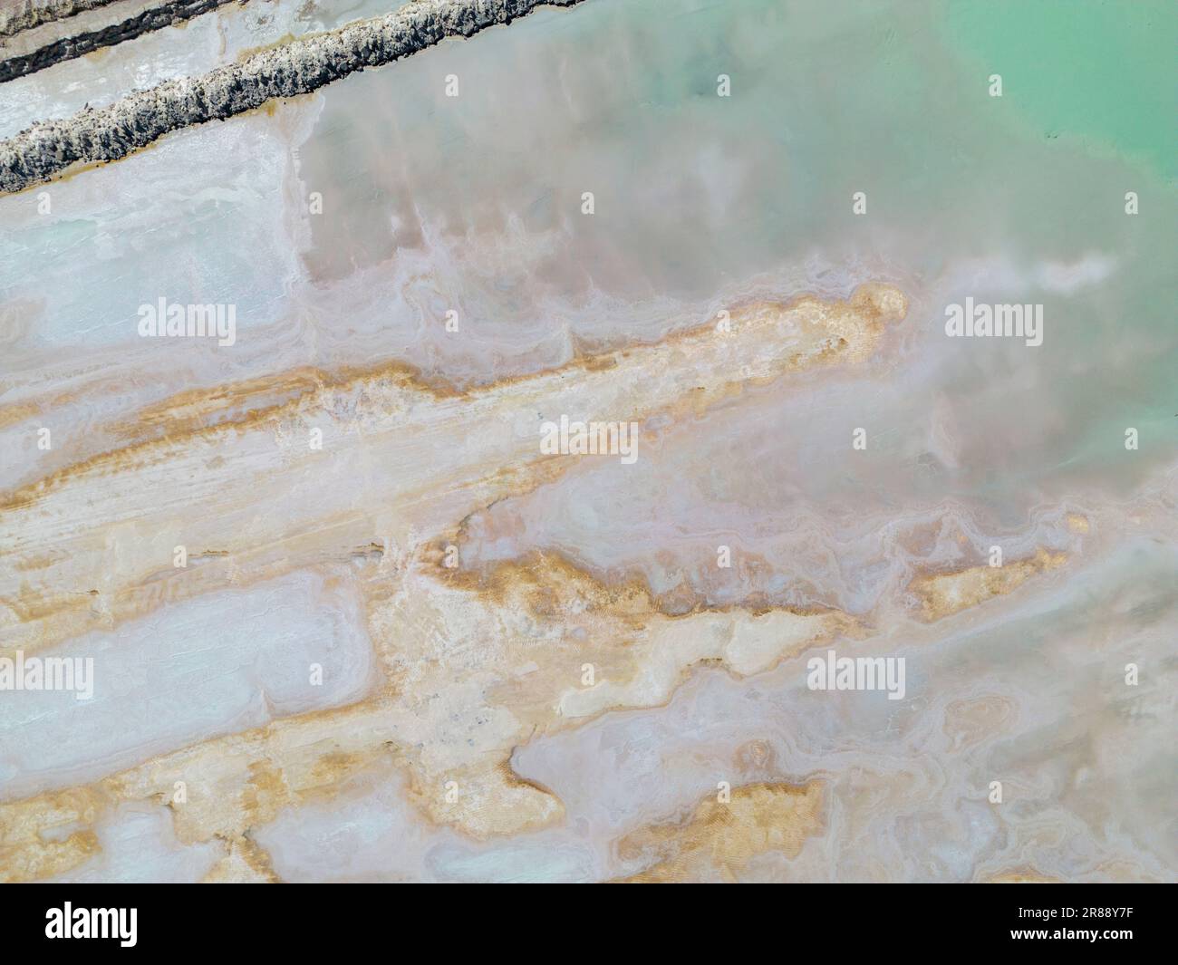 Lithium fields in the Atacama desert in Chile, South America - a ...