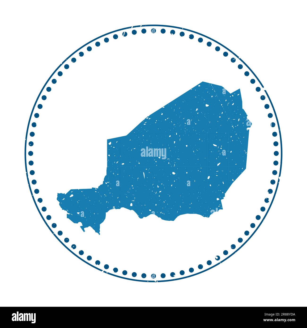 Niger sticker. Travel rubber stamp with map of country, vector ...
