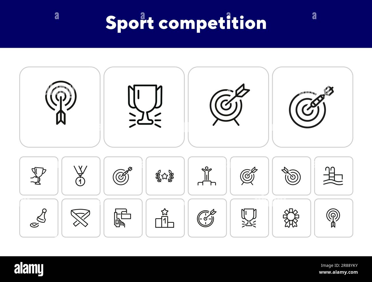 Medal glory line icon Stock Vector Images - Alamy