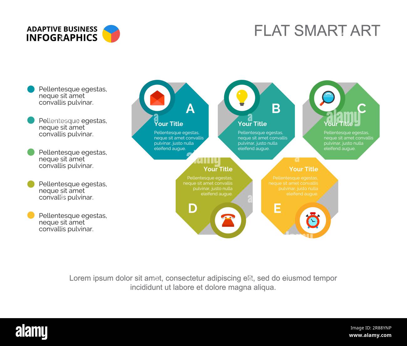 Five Options Management Slide Template Stock Vector Image & Art - Alamy