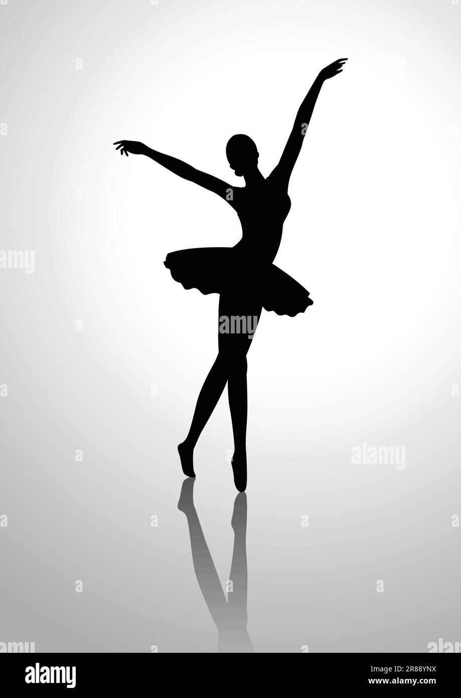 Ballerina woman dancing ballet Stock Vector Images - Alamy