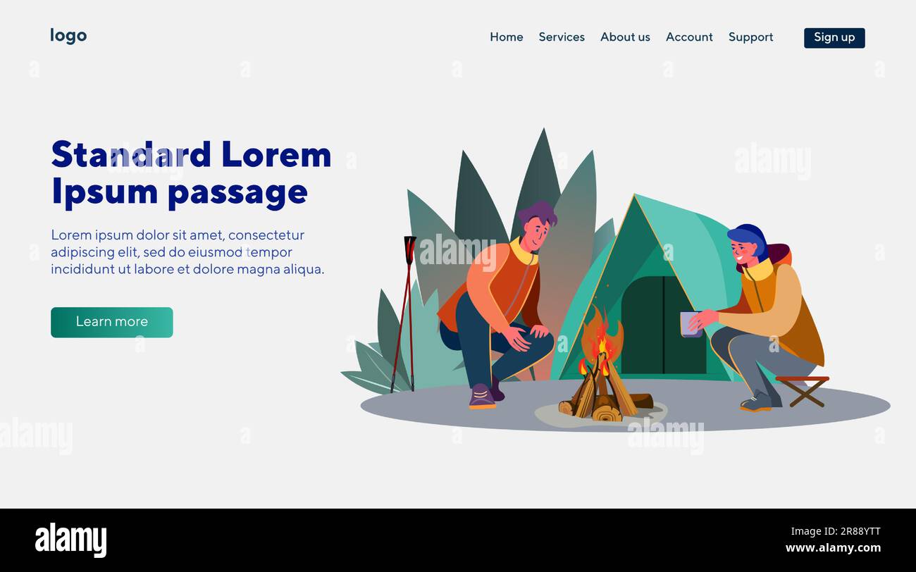 Fire background cartoon landing Stock Vector Images - Alamy