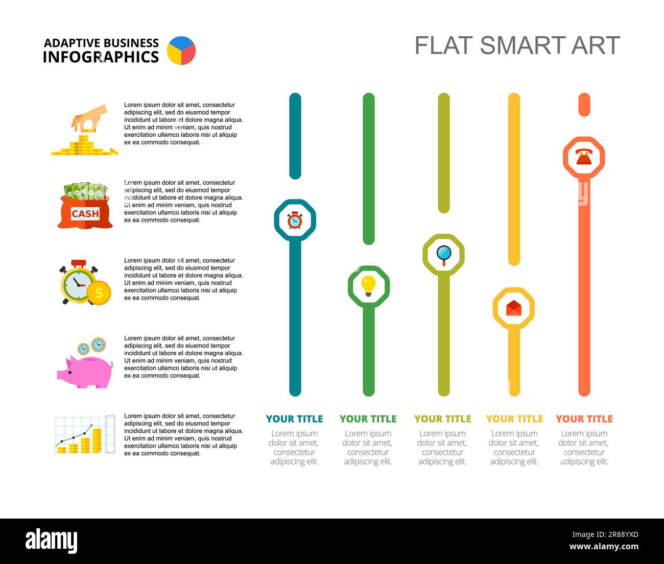 Financial Analytics Slide Template Stock Vector Image & Art - Alamy
