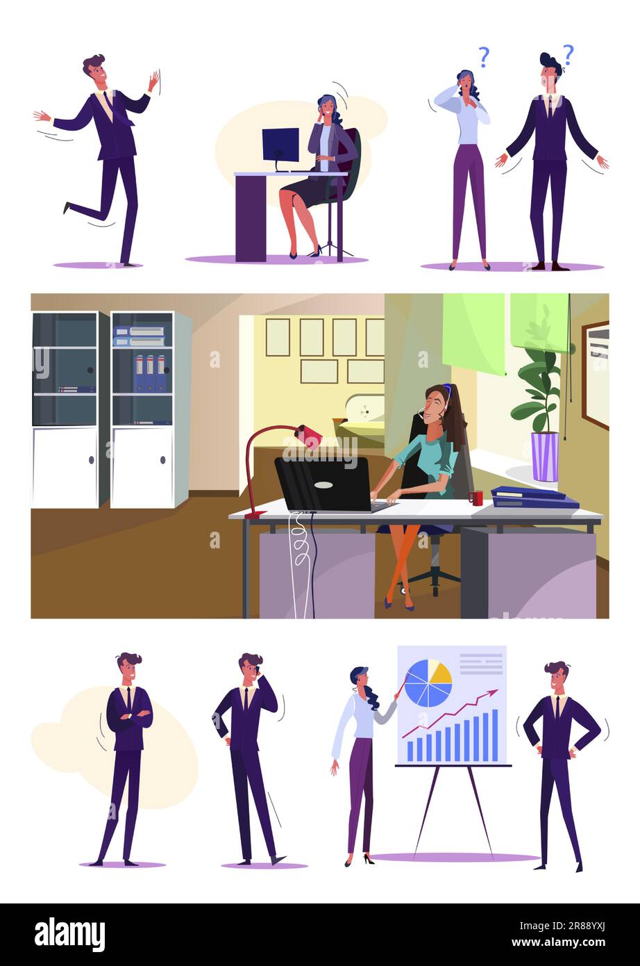 Office workers set Stock Vector Image & Art - Alamy