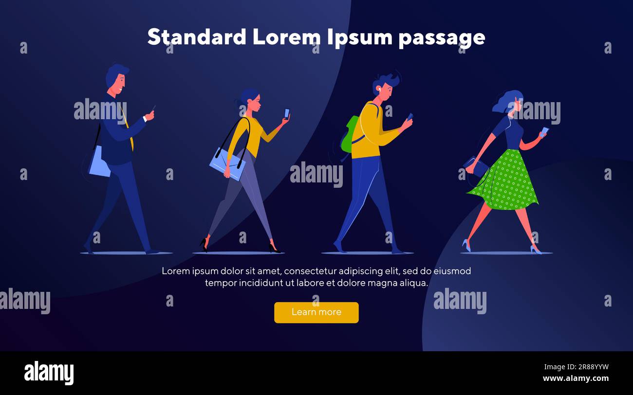 People using smartphone while walking Stock Vector Image & Art - Alamy