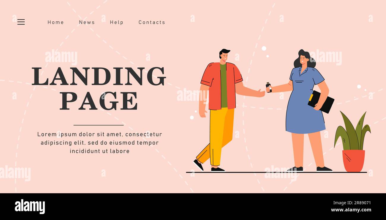 Cartoon doctor giving medicine to man Stock Vector Image & Art - Alamy