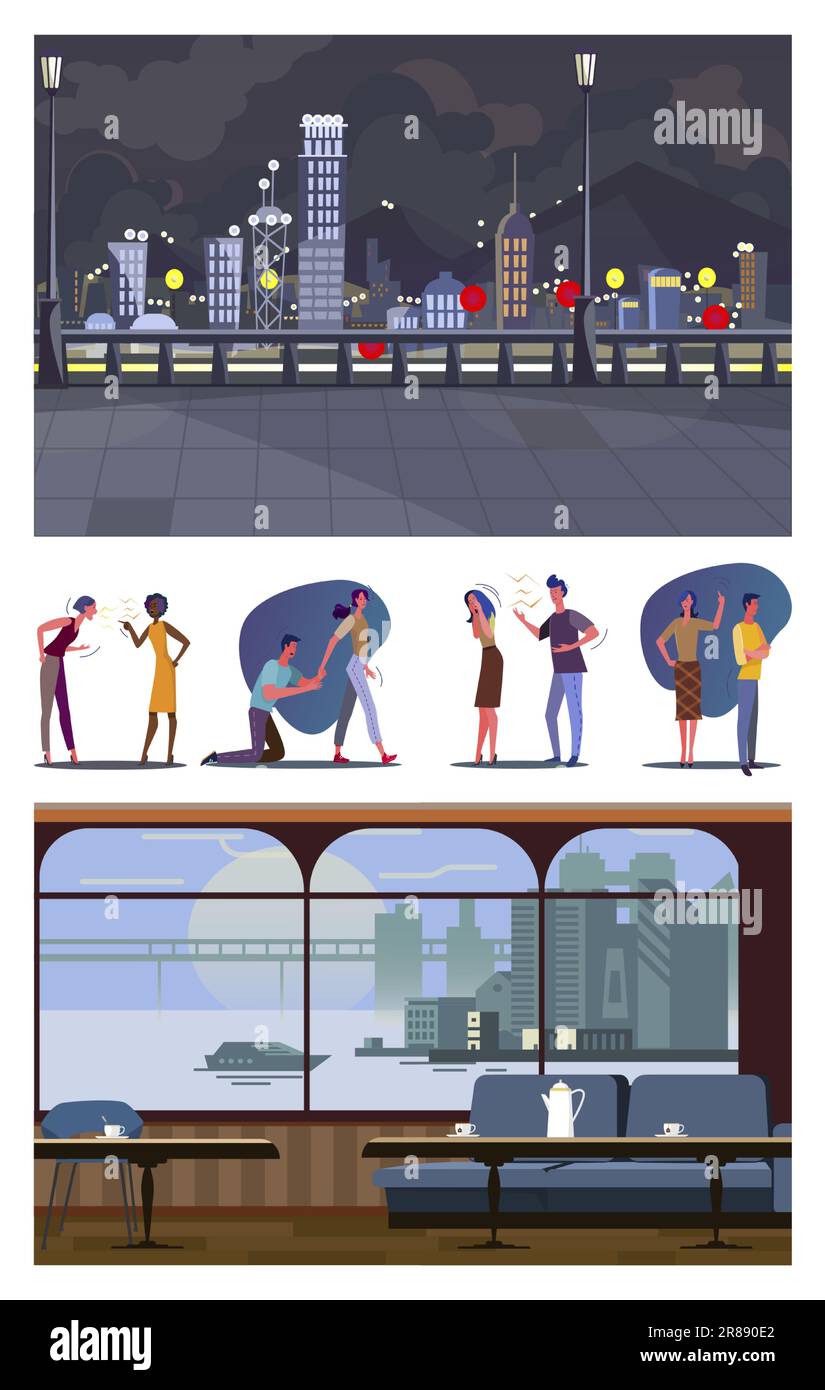 Set of people having various conflicts Stock Vector Image & Art - Alamy