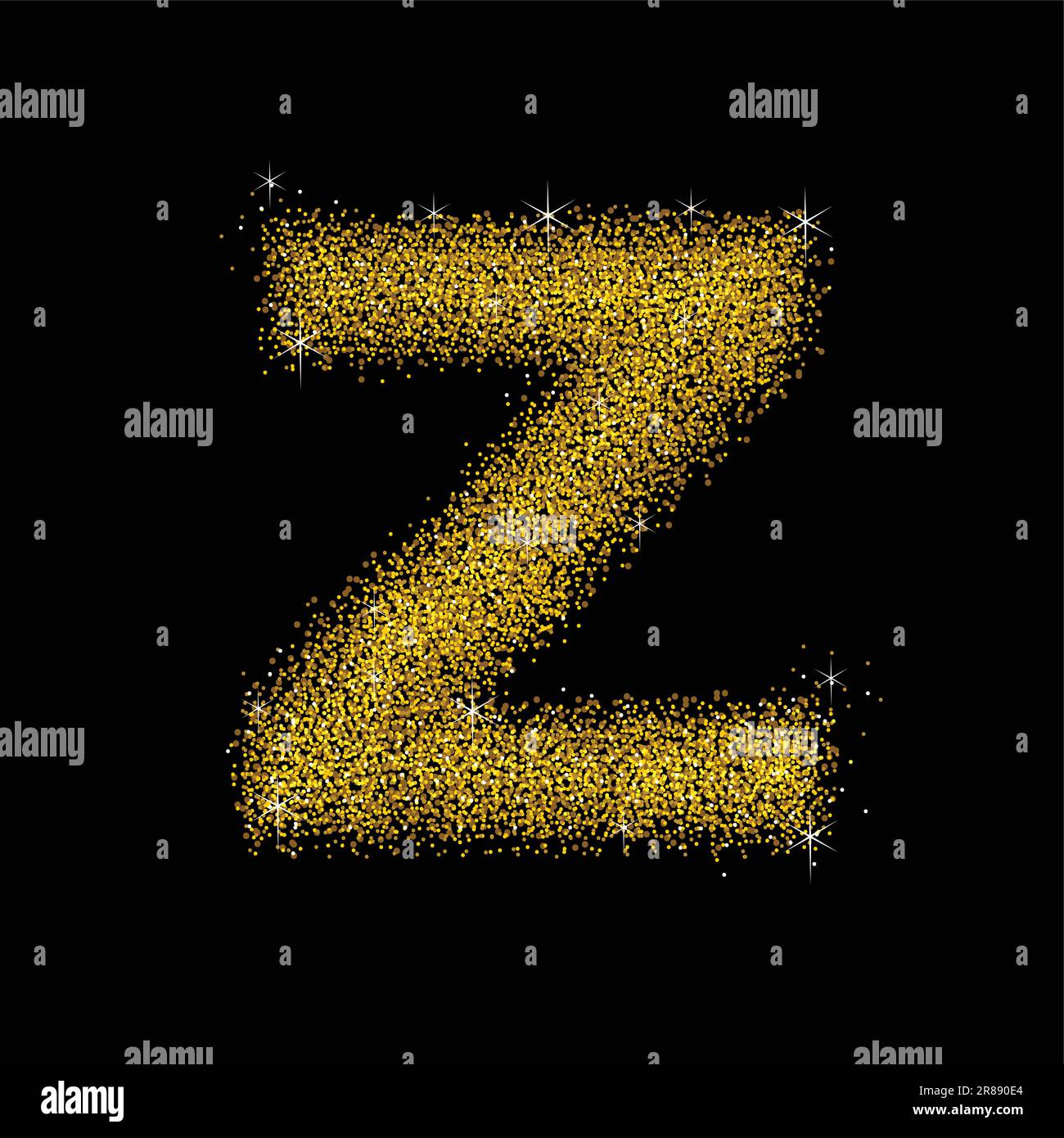 Gold dust font type letter Z Stock Vector Image & Art - Alamy