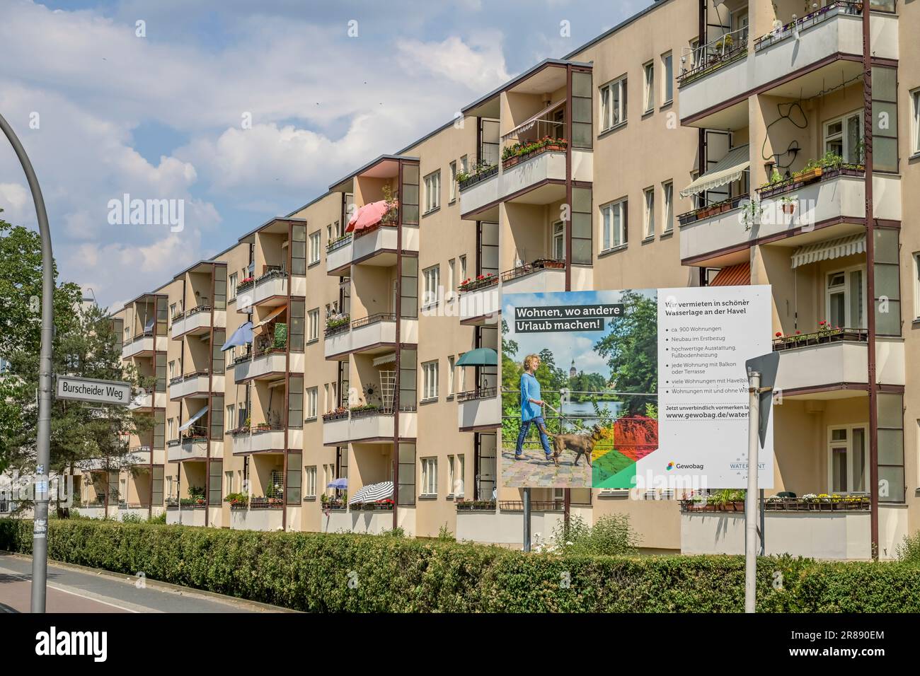 Wohnhäuser der Gewobag, Haselhorster Damm, Burscheider Weg, Haselhorst, Spandau, Berlin ...