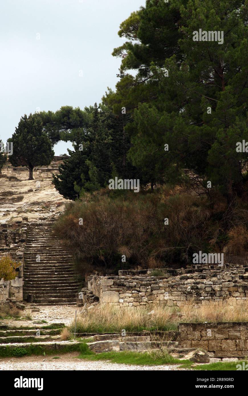 Greece, Rhodes island Ancient Kamiros and church of Saint George Stock ...