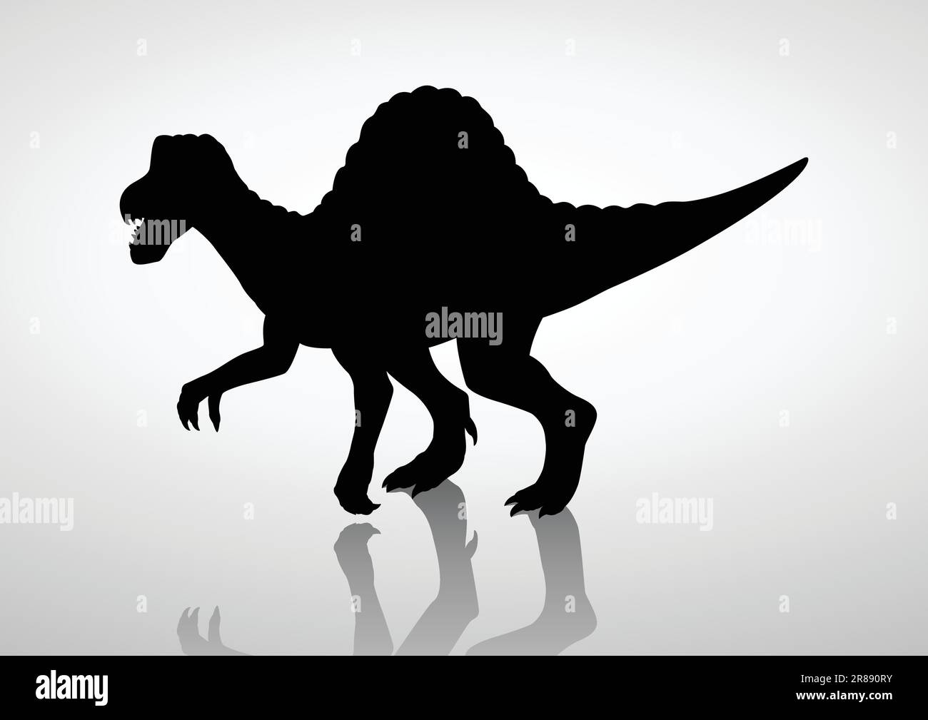 Silhouette illustration of a spinosaurus Stock Vector Image & Art - Alamy