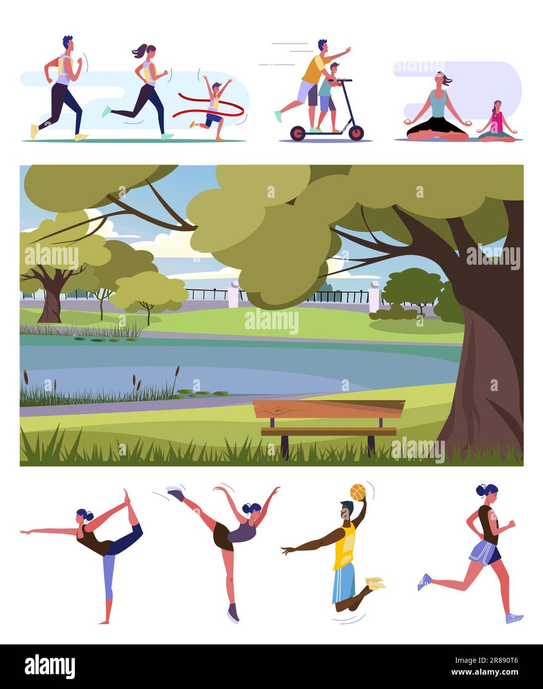 Man running exercising summer Stock Vector Images - Alamy