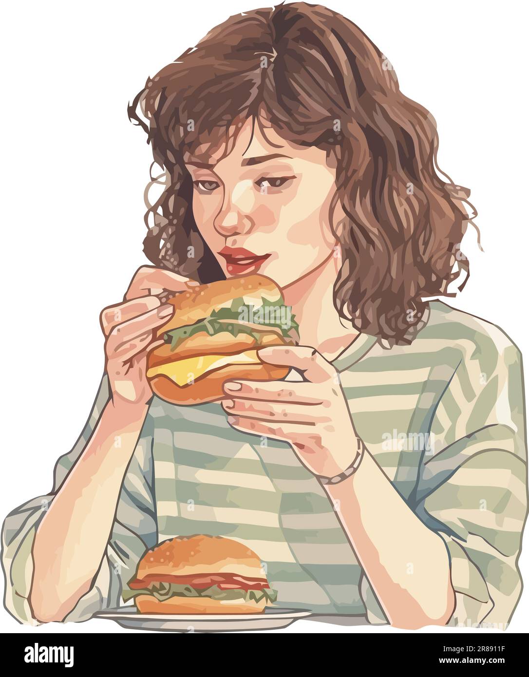 Fat young woman smiling Cut Out Stock Images & Pictures - Alamy