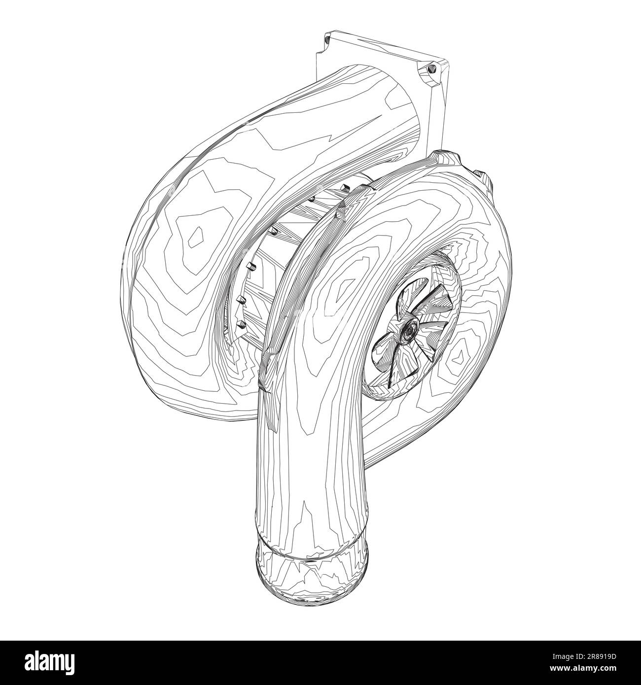 Steam turbine rotor operation. Vector illustration. Automotive turbine ... Steam turbine rotor operation. Vector illustration. Automotive turbine ...