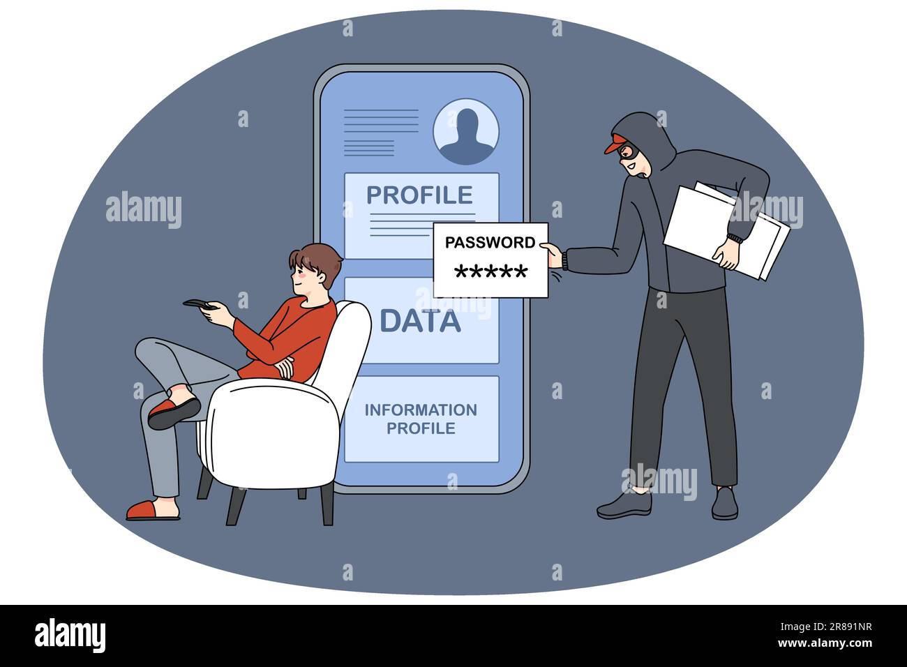 Hacker steal confidential information from person personal account ...