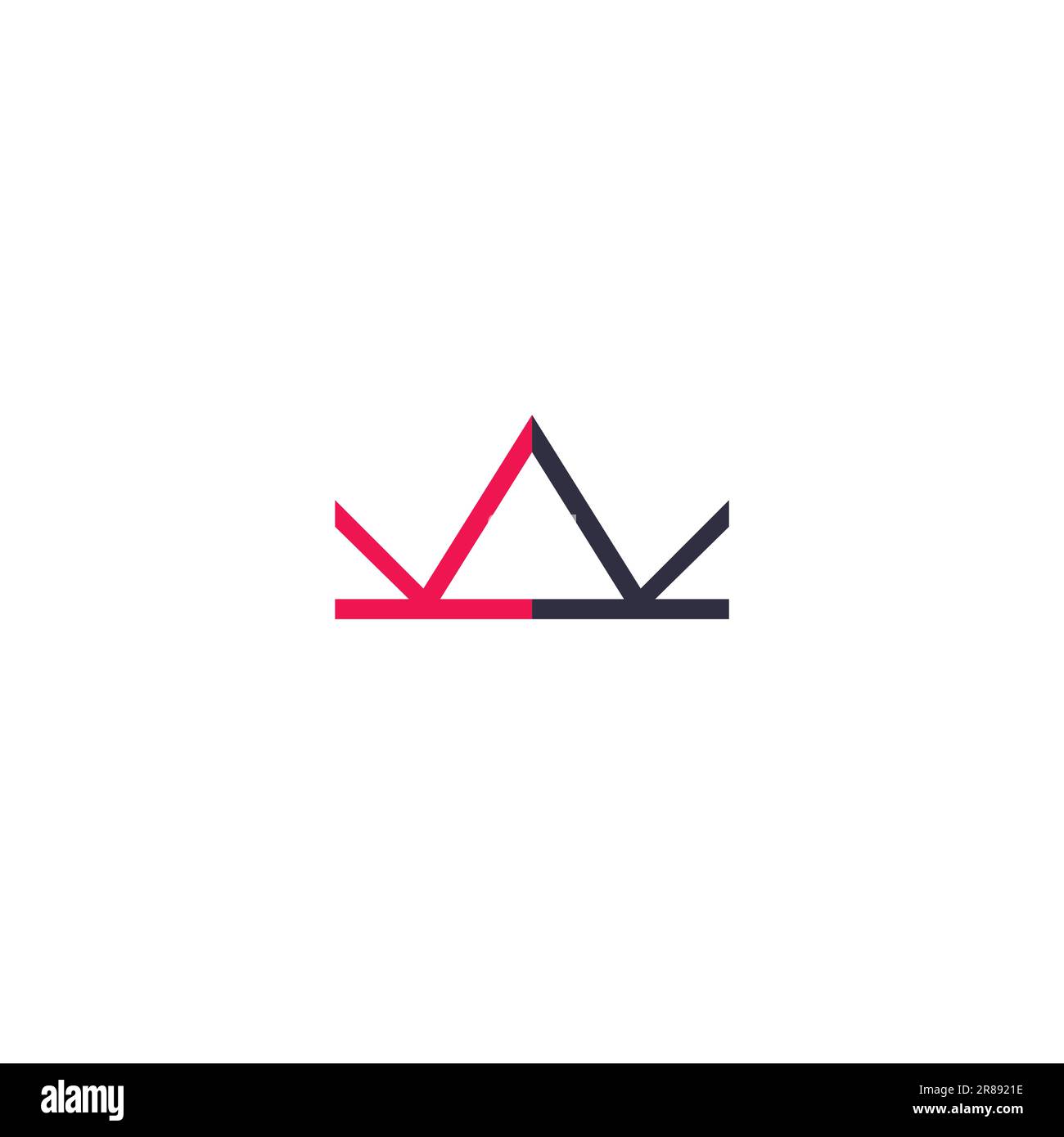 Combination Letter K or W letters in the shape of a Crown Stock Vector ...