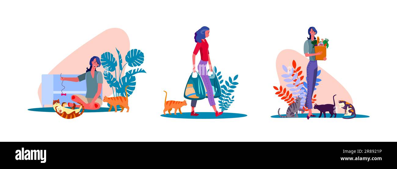 Young woman bag sitting Stock Vector Images - Alamy