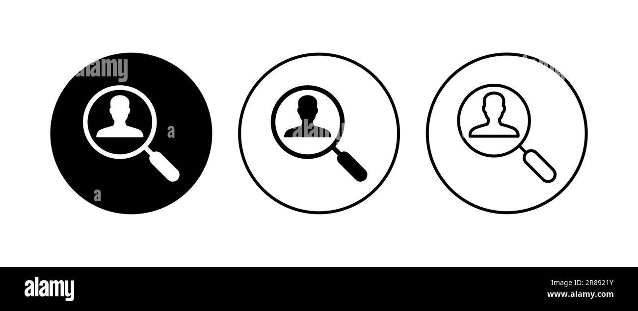 Hiring icon set. Search job vacancy icon. Human resources concept ...