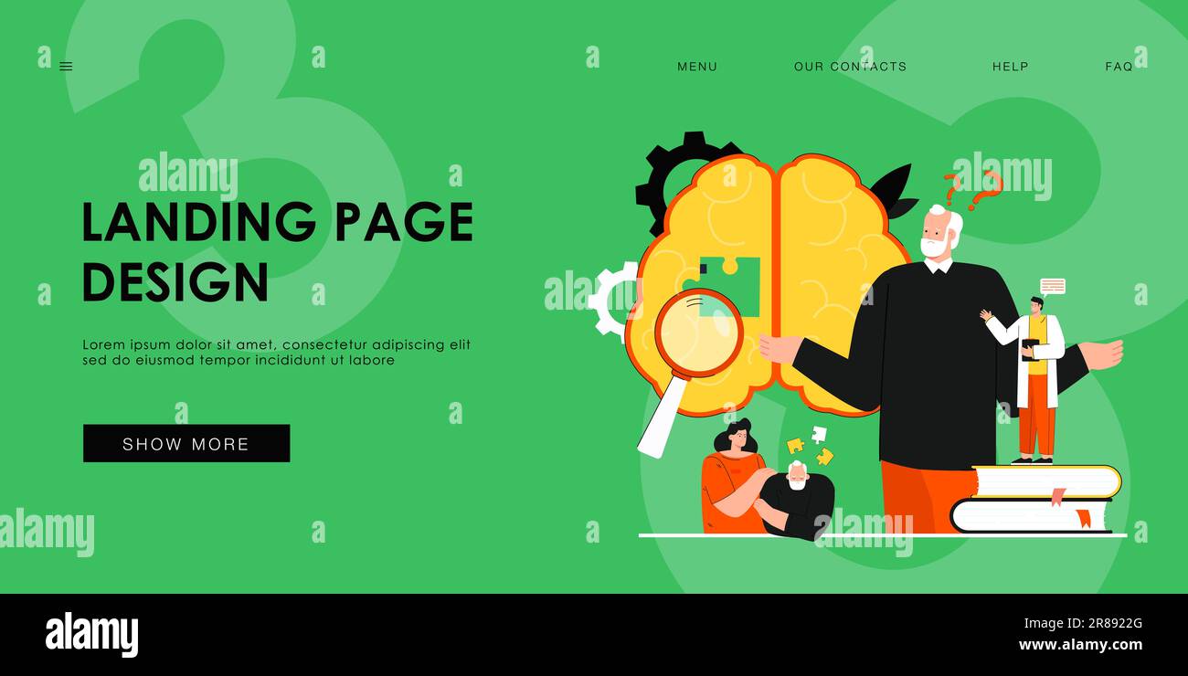 Sad grandfather losing memory Stock Vector Image & Art - Alamy