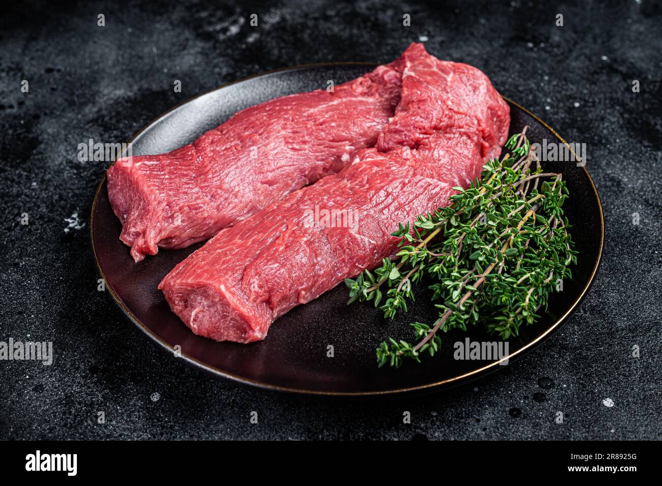 Halal fresh lamb tenderloin meat, Mutton sirloin fillet with thyme ...