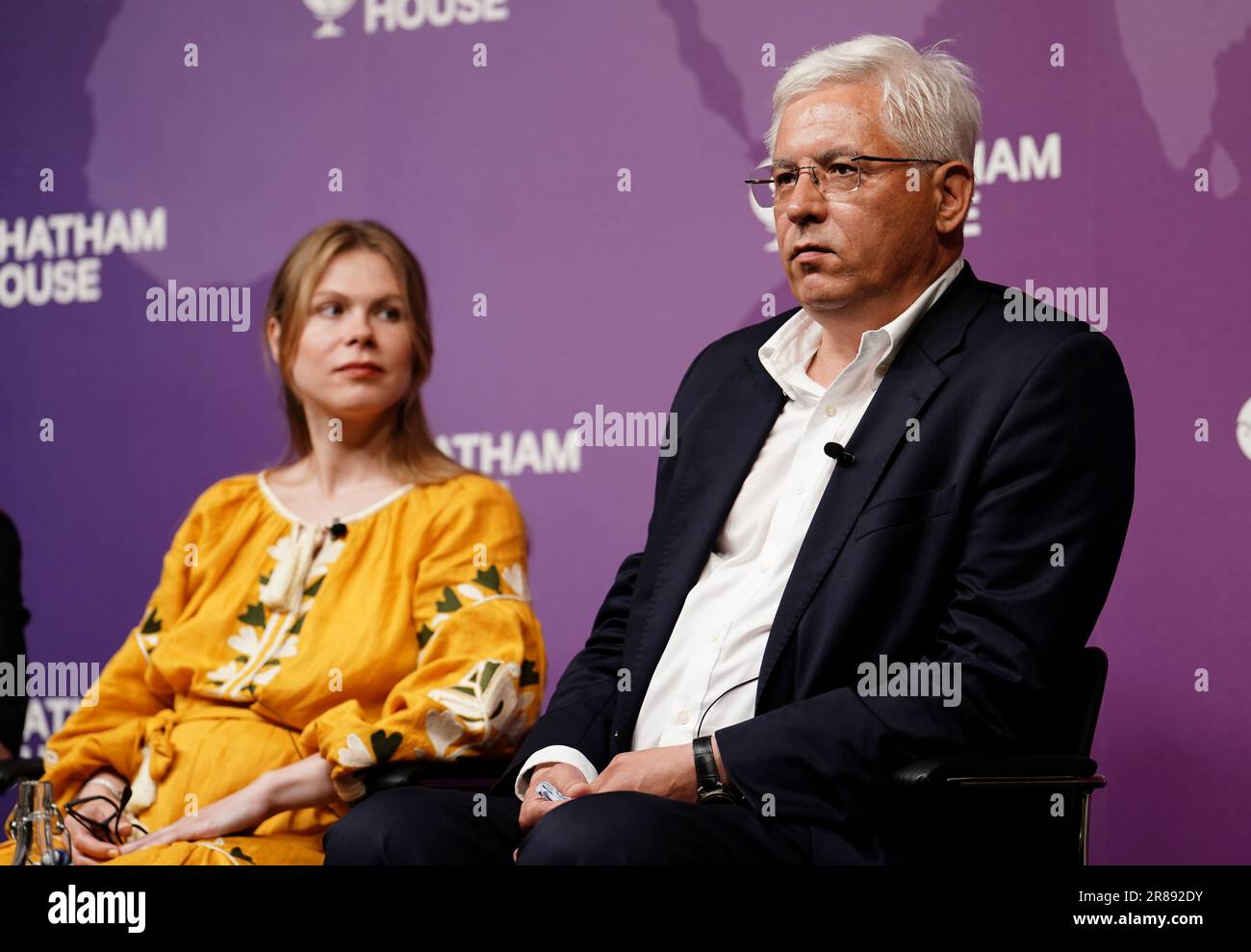 (Left to right) Lesia Ogryzko, Head of International Cooperation at ...