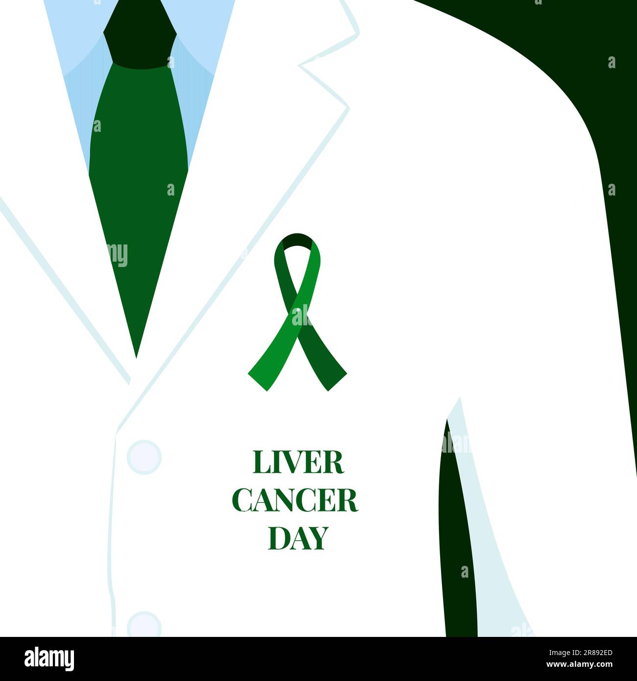 Liver cancer awareness day ribbon cartoon illustration Stock Vector ...