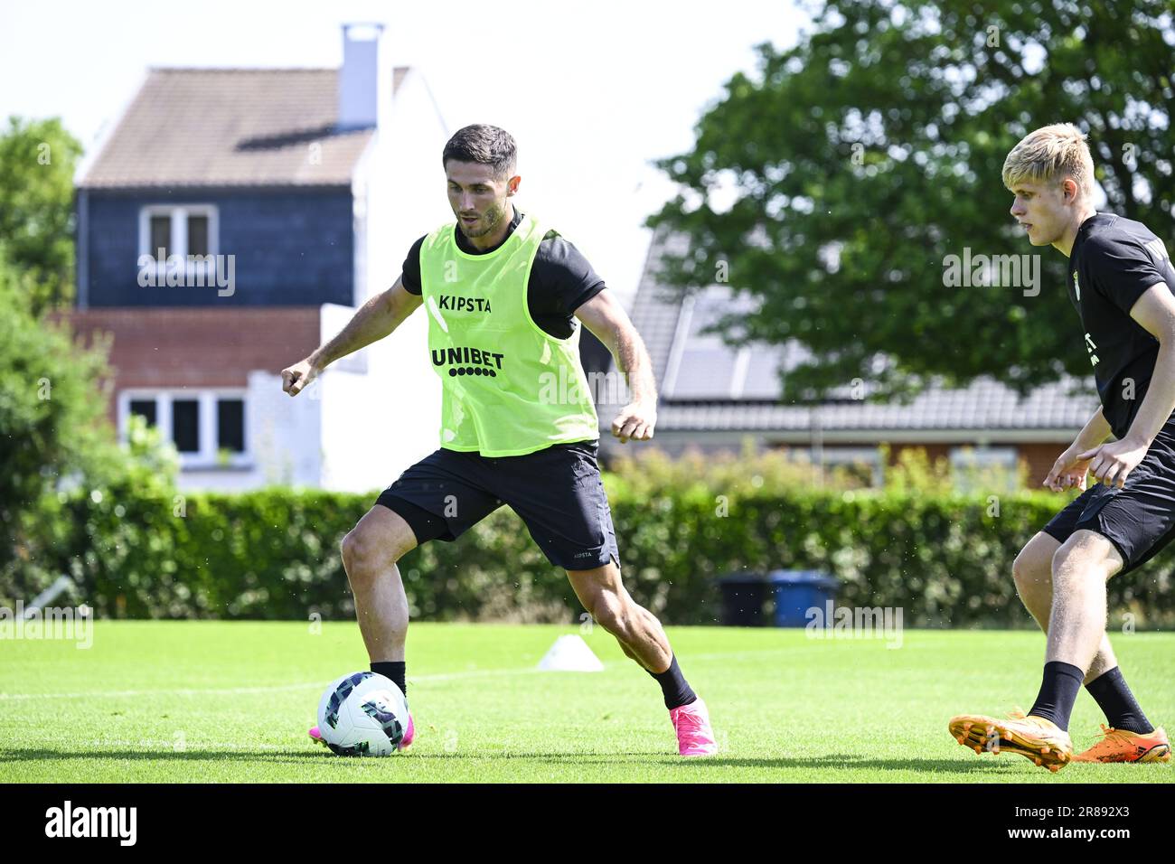 Charleroi's Antoine Bernier pictured in action during a training ...
