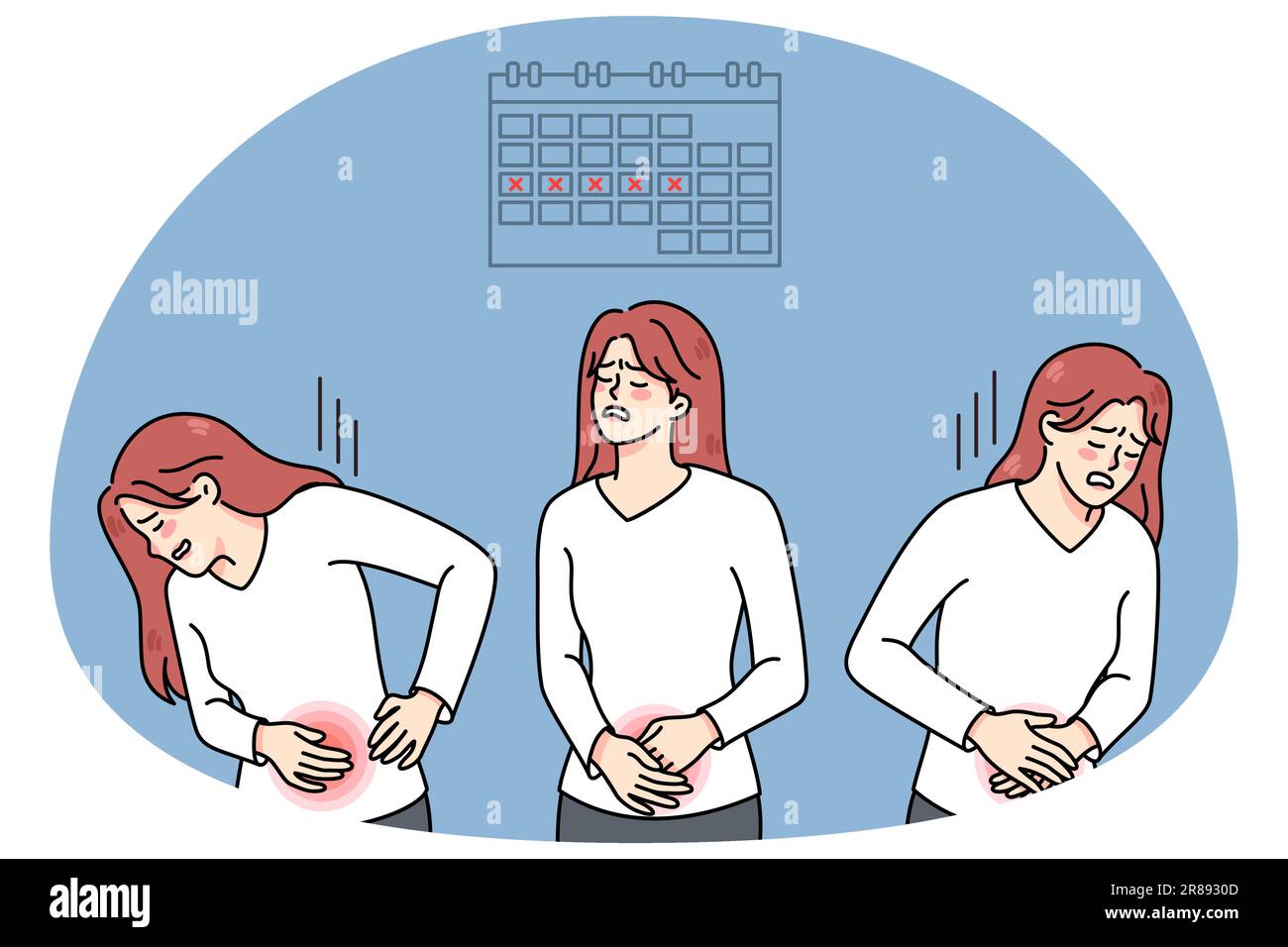 Pain from menstruation Cut Out Stock Images & Pictures - Alamy