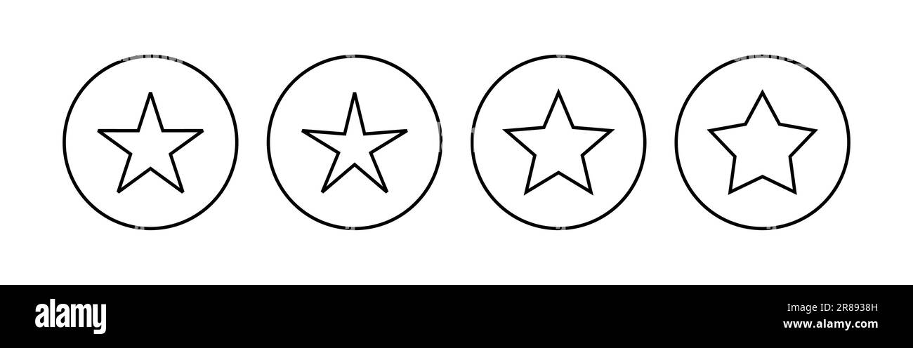 Star Icon set. rating icon vector. favourite star icon Stock Vector ...