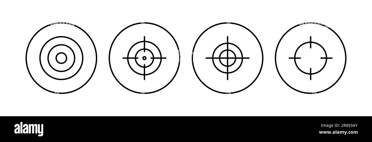 Target icon set. goal icon vector. target marketing icon vector Stock ...