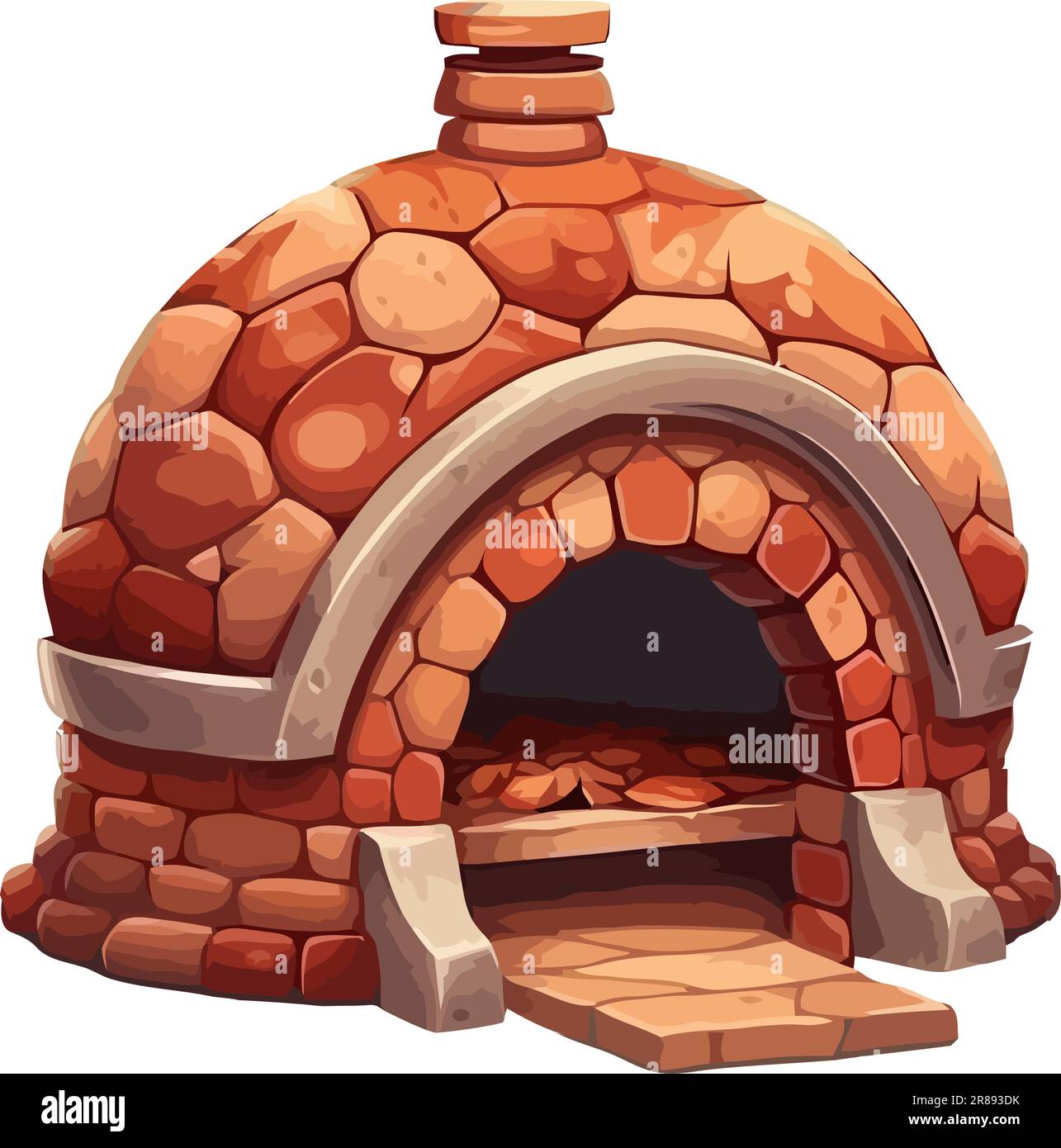 Traditional cooking on stone Stock Vector Images - Alamy