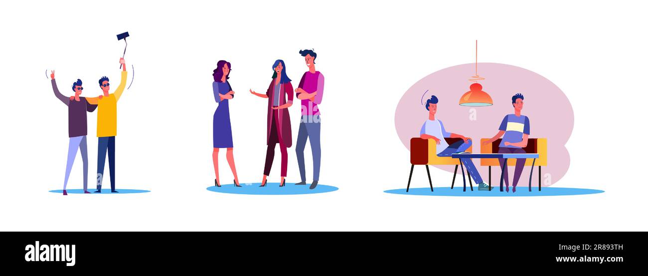 Two happy people having Stock Vector Images - Alamy