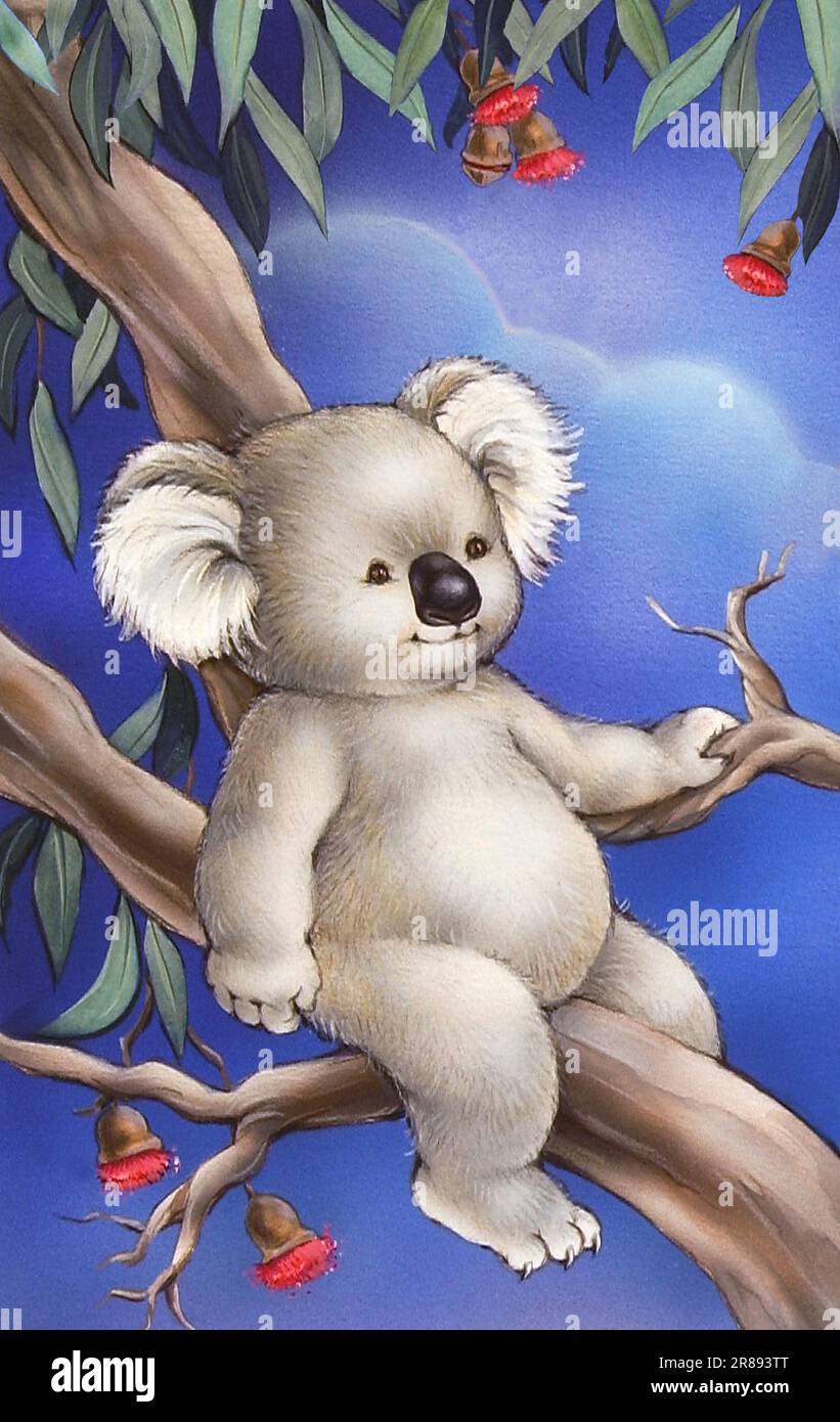 Animals-Koala in tree Stock Photo - Alamy