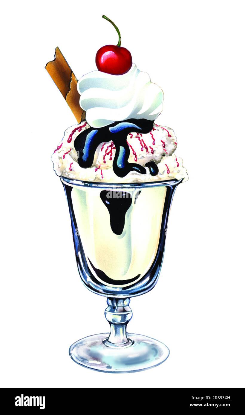 Sundae artwork hi-res stock photography and images - Alamy