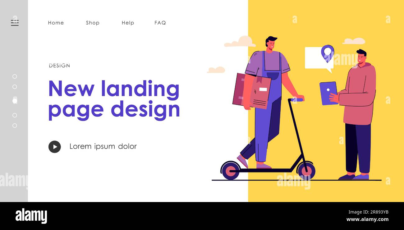 Man delivering goods vector illustration Stock Vector Image & Art - Alamy