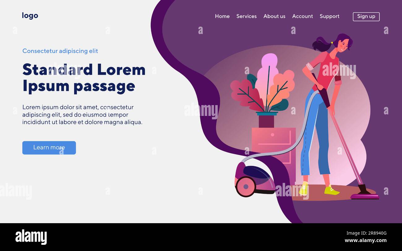 Cleaning service woman using Stock Vector Images - Alamy